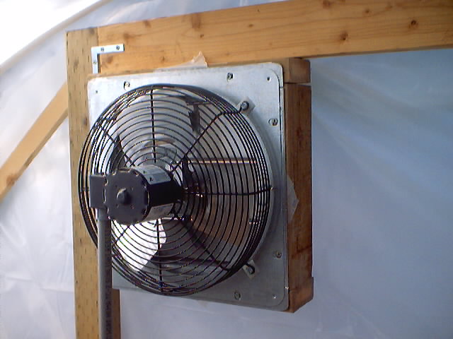 Lawrence Family Greenhouse Construction - Exhaust